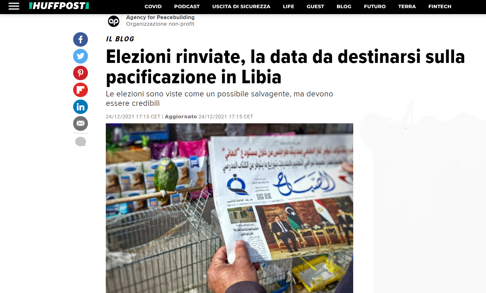 The Peacemakers Network – Libya, collaborates with the Italian NGO ...